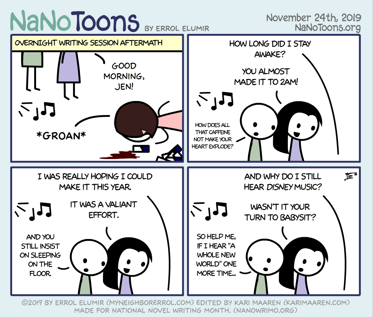 NaNoToons | A webcomic about NaNoWriMo
